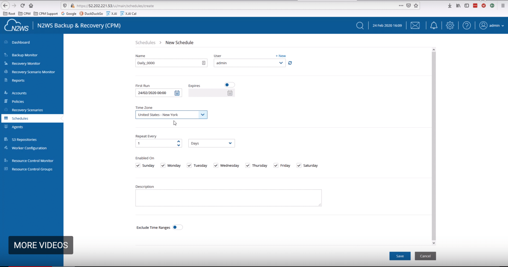 Configure a backup and perform a recovery - N2W Software