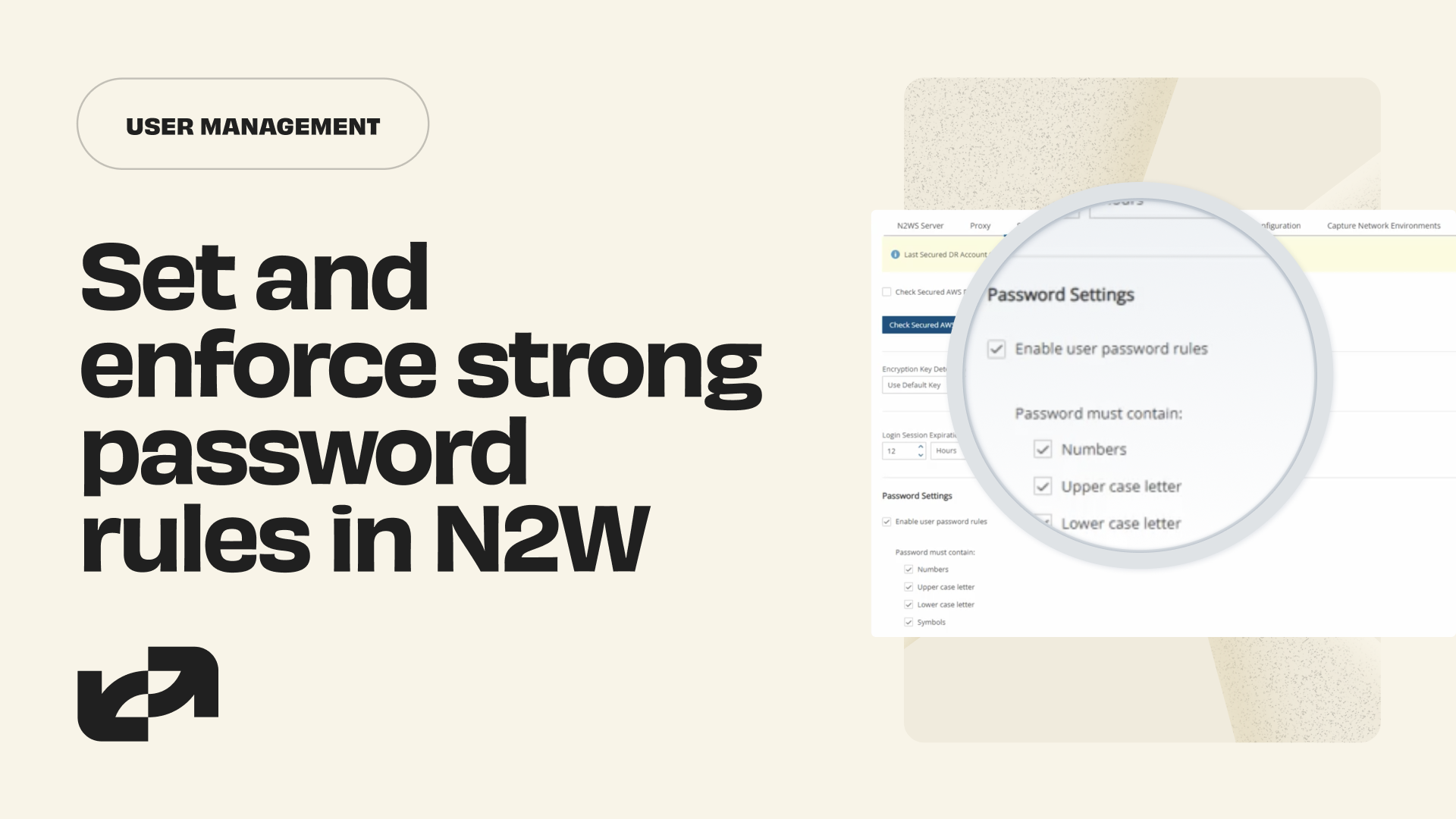 How to set strong password rules in N2W - N2W Software