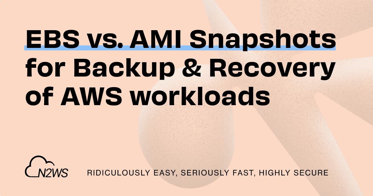 EC2 Snapshot: EBS vs AMI for Backup & Recovery - N2W Software